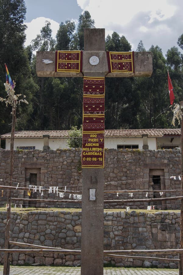 Close Up of a Cross in Front a Catholic Church Stock Image - Image of ...