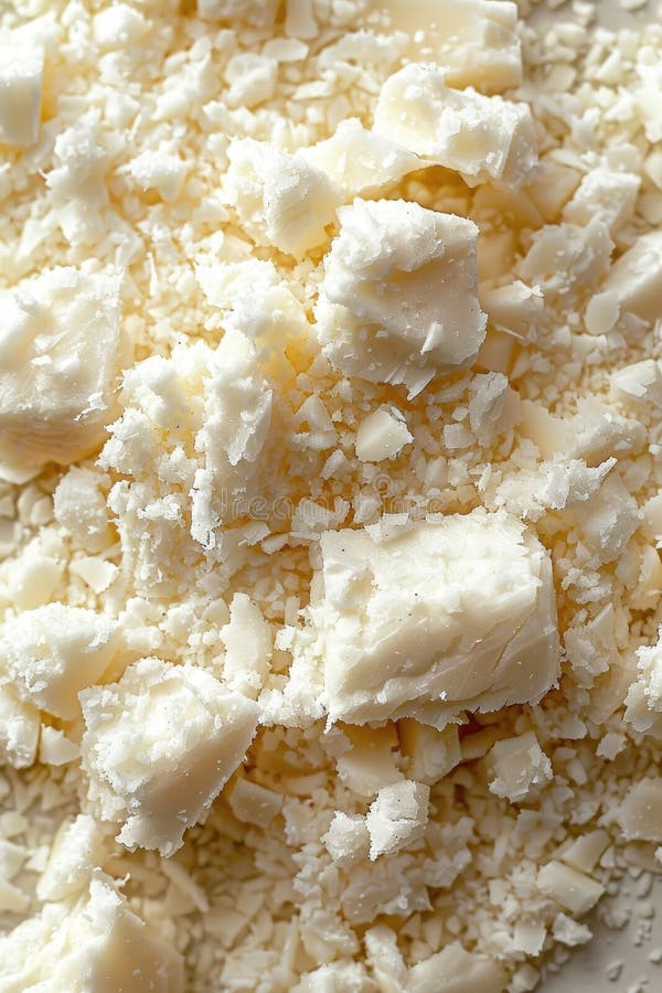 Close-up of Crumbled White Beeswax with Detailed Texture. Stock Photo ...