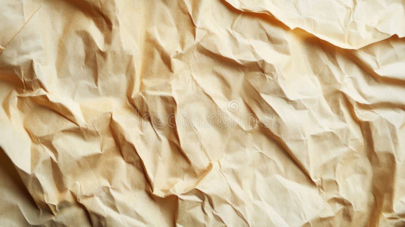 Close-up of Crumpled Beige Paper Texture Stock Illustration ...