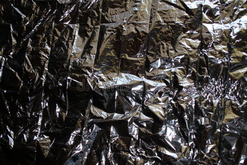 Close Up of Crumpled Black and Silver Paper, Background, Backgrounds ...