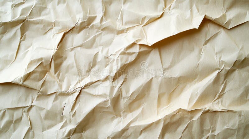 Close-up of Crumpled Brown Paper Texture Stock Illustration ...