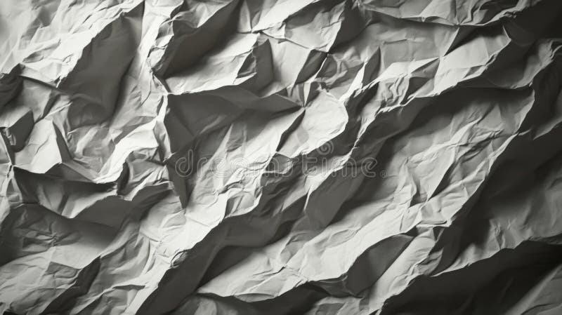 Close-up of a Crumpled, Gray Paper Texture Stock Illustration ...