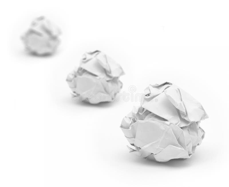 Crumpled paper ball stock image. Image of trash, rough - 14477875