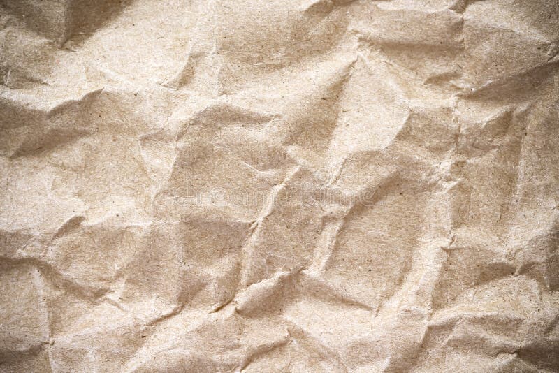 Brown Wrinkle Paper Texture for Foil Crumpled Background Stock Photo ...