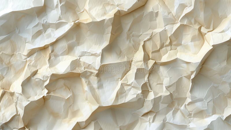 A Close-up of a Crumpled Piece of White Printer Paper with Rough ...