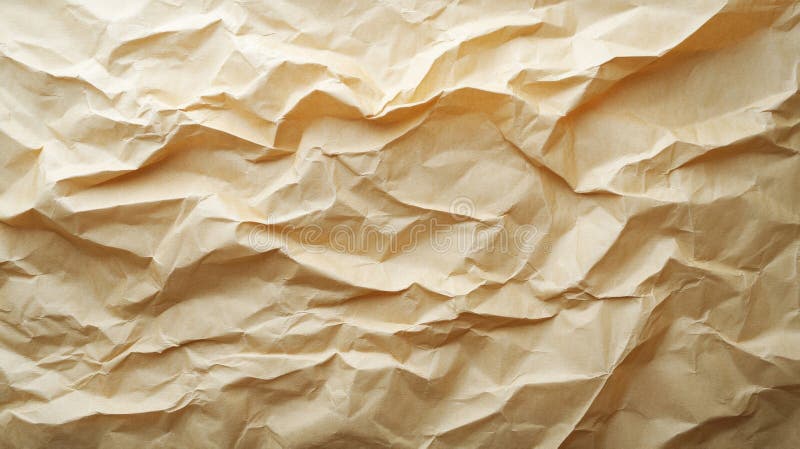 A Close-Up of Crumpled Tan Paper Texture Stock Illustration ...