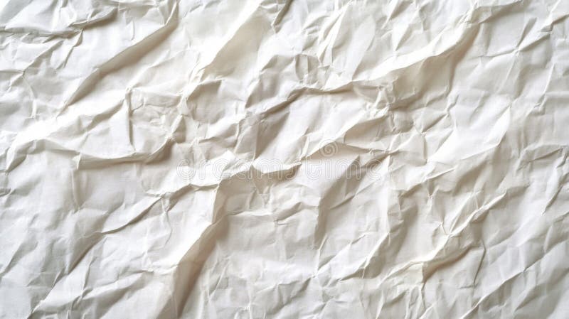 Close-up of Crumpled White Paper Texture Stock Illustration ...
