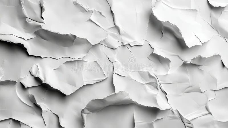 A Close-up of Crumpled White Paper Texture, Showcasing Depth and ...