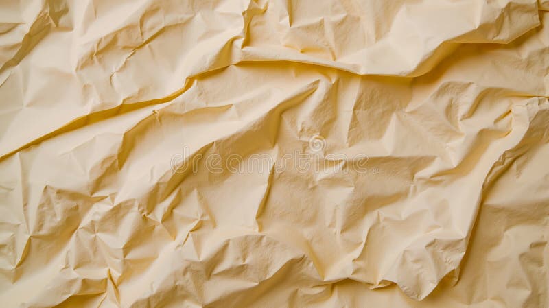 A Close Up of a Crumpled Yellow Paper Background Stock Image - Image of ...