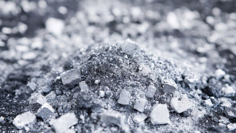 Close-up of Crushed Silver Metal in a Pile Stock Illustration ...