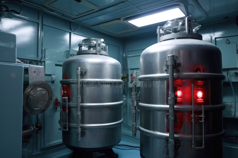Close-up of Cryogenic Storage Containers in Laboratory Stock Image ...