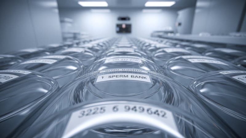Close-up of Cryogenic Storage Containers at a Sperm Bank Stock ...