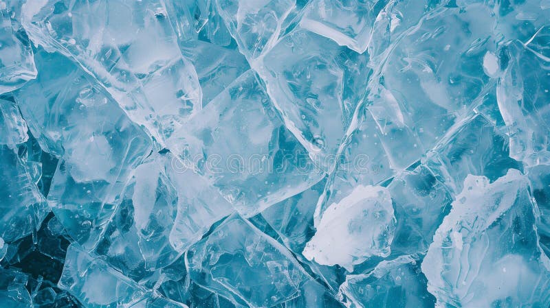 Photorealistic Close-up of Crystal-clear Ice Cubes Stock Illustration ...