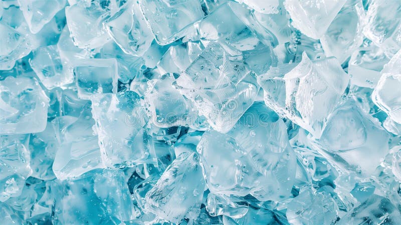 Photorealistic Close-up of Crystal-clear Ice Cubes Stock Illustration ...