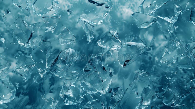 Photorealistic Close-up of Crystal-clear Ice Cubes Stock Illustration ...