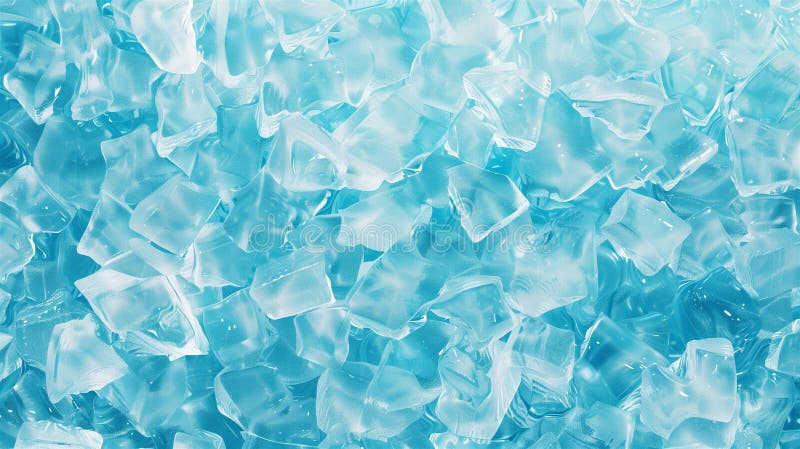 Photorealistic Close-up of Crystal-clear Ice Cubes Stock Illustration ...