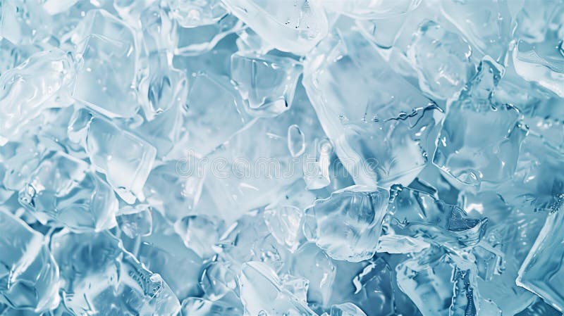 Photorealistic Close-up of Crystal-clear Ice Cubes Stock Illustration ...