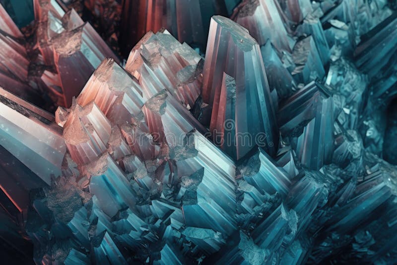 Close-up of Crystalline Structures Formation Stock Illustration ...