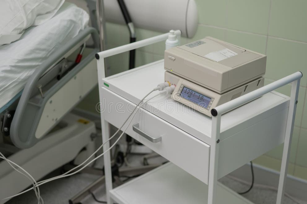 Close-up of CTG Machine during Labor. Stock Photo - Image of closeup ...