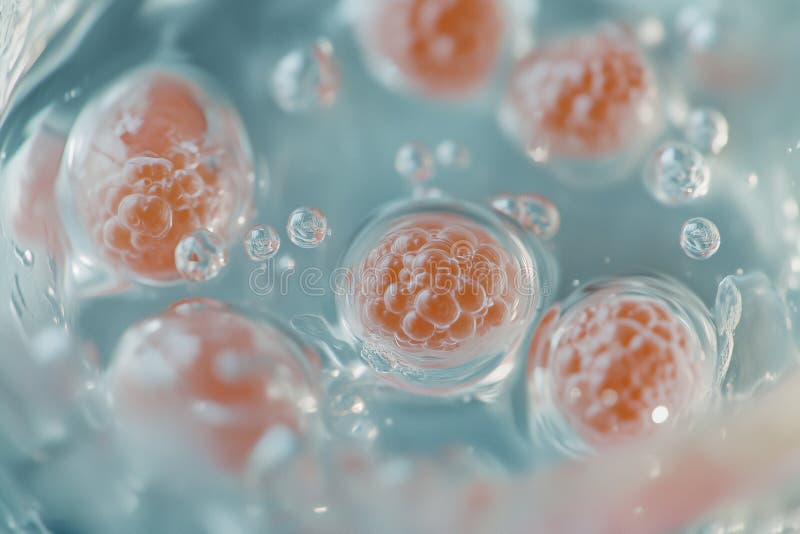 Close-up of Cultured Embryos in a Lab Dish Showcasing Early Development ...