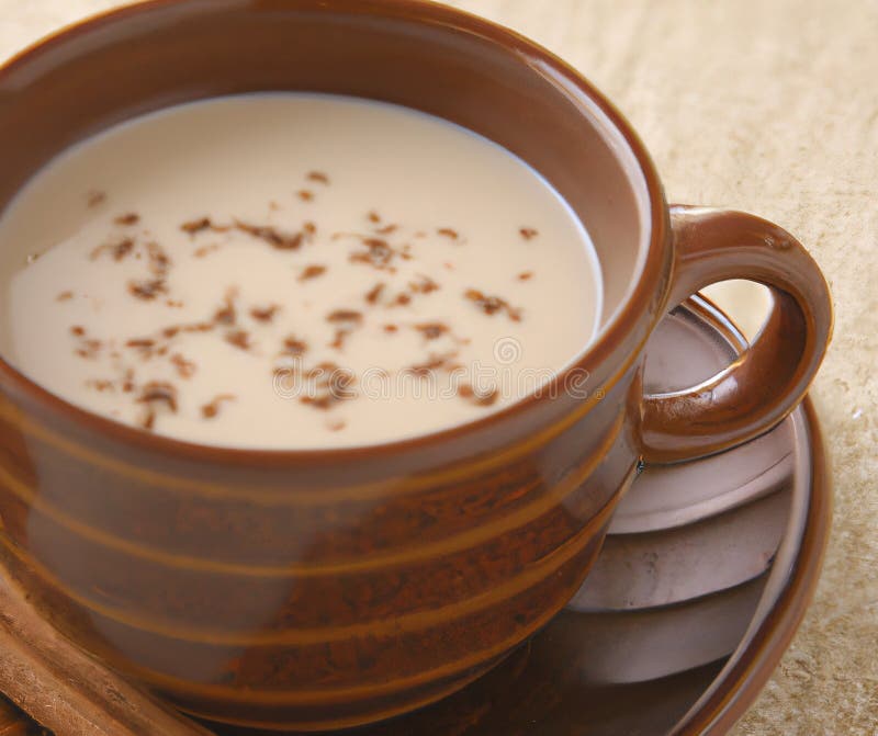 Close Up of Cup of Chai Tea Over Table Created Using Generative Ai ...