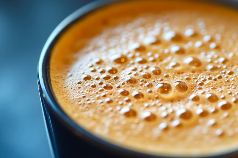 A Close Up of a Cup of Coffee with Water Droplets on it Stock Photo ...