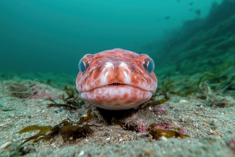 Close-up of a Curious Fish Underwater Stock Illustration - Illustration ...