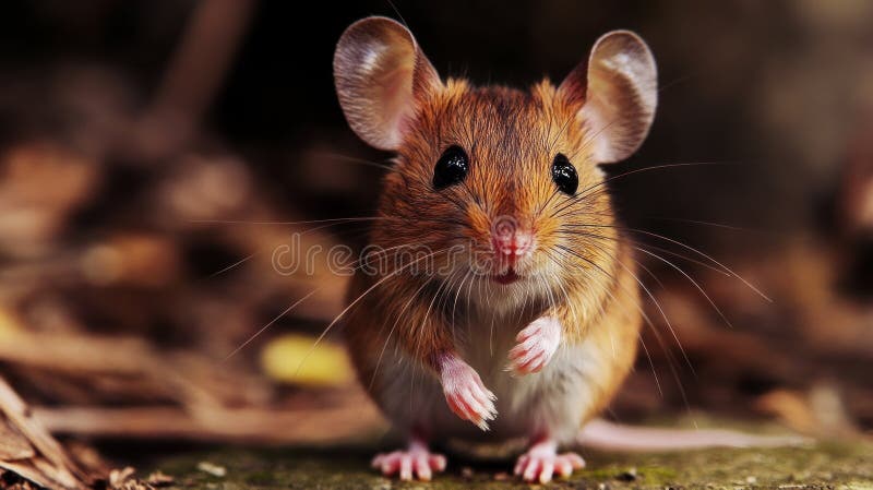 Close Up of a Curious Mouse Stock Illustration - Illustration of ...