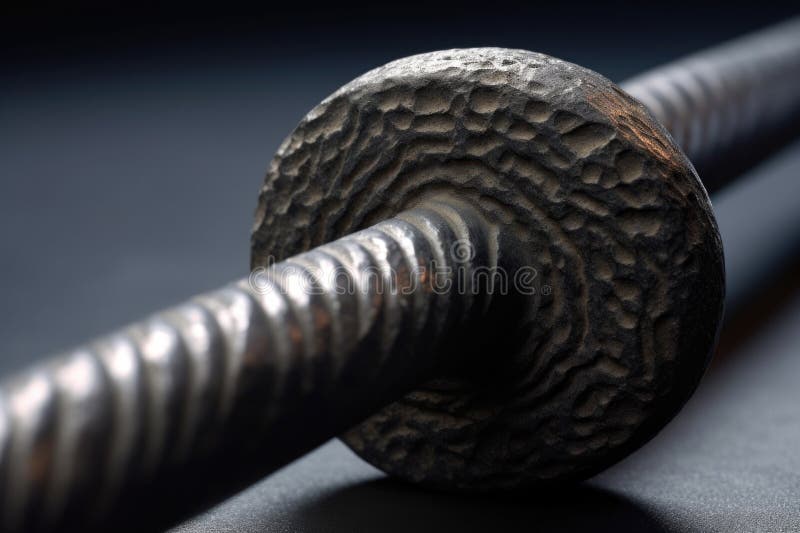 Close-up of Curling Stone Handle and Textured Surface Stock ...
