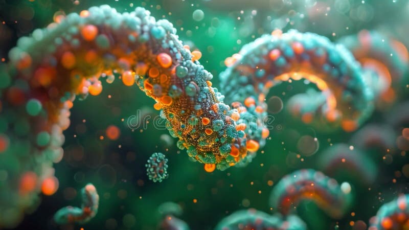 Close-up of a Curved Bacteria Under a Microscope Stock Footage - Video ...