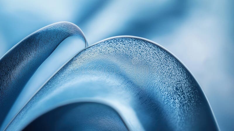 Close-up of Curved Edges and Creases on a Blue Textured Fabric Stock ...