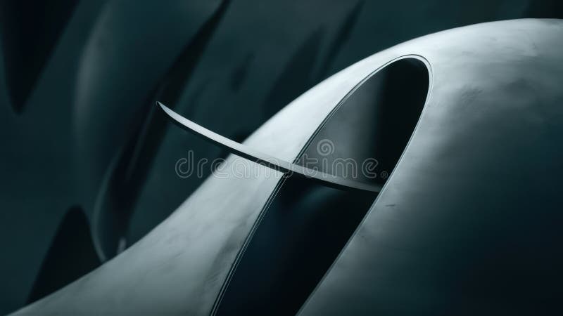 A Close Up of a Curved Object with an Arrow Sticking Out, AI Stock ...