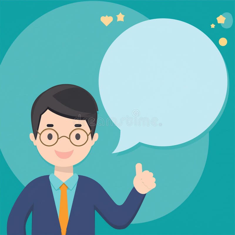 Close-up Customer Businessman Satisfaction Thinking, Speech Bubble ...