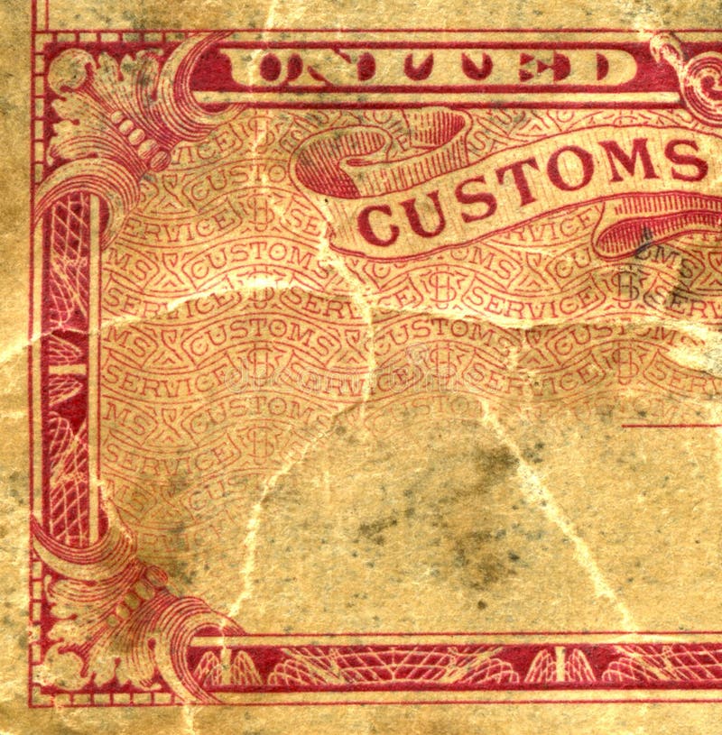 Close-up of a Customs Sticker Stock Image - Image of camera, clearance ...