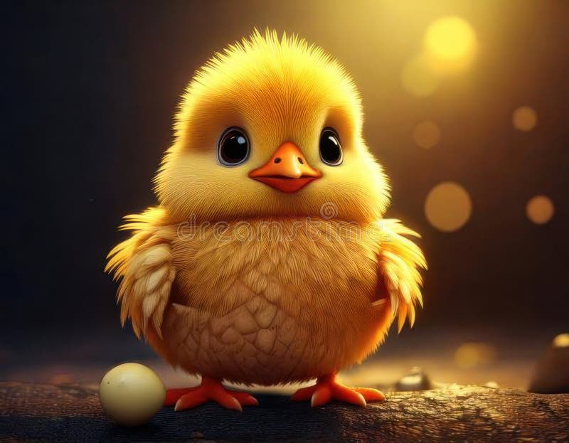 Close Up Cute Baby Chicken stock illustration. Illustration of peep ...