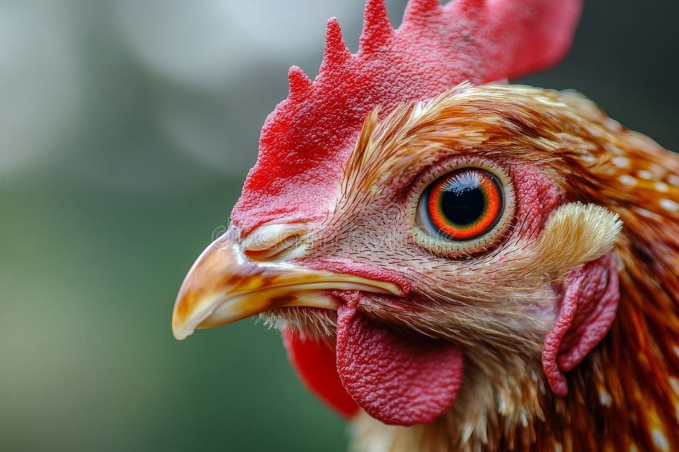 Close Up of Cute Chicken Head Stock Illustration - Illustration of ...