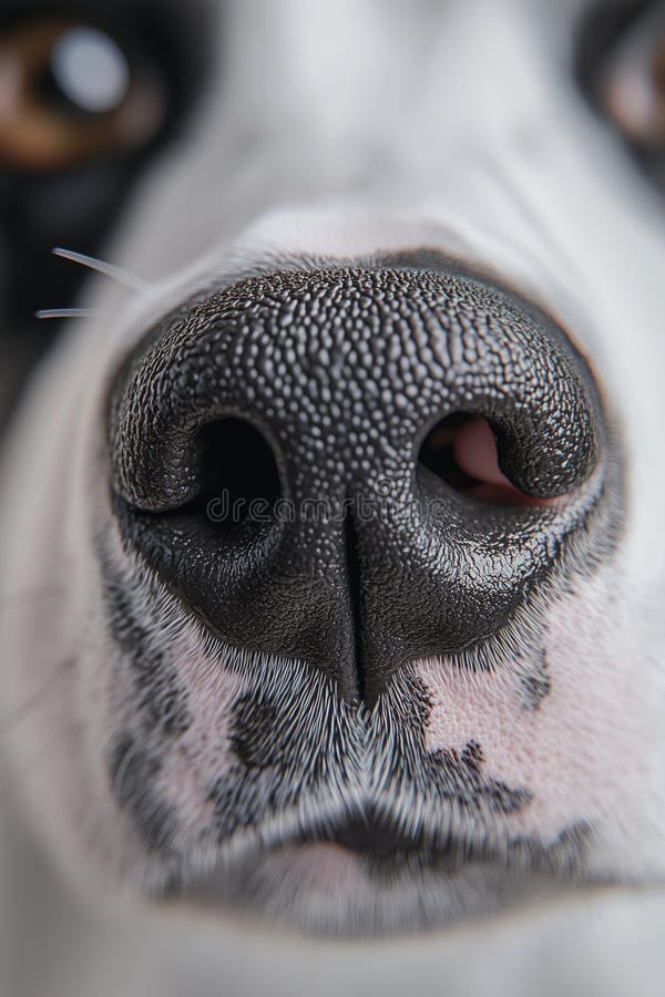 Close Up of Cute Dog S Black Nose Stock Illustration - Illustration of ...