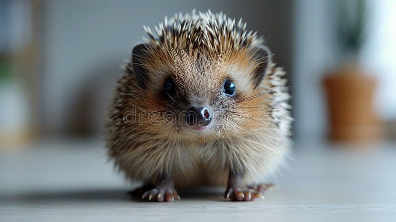 Close-up of a Cute Hedgehog Stock Illustration - Illustration of close ...