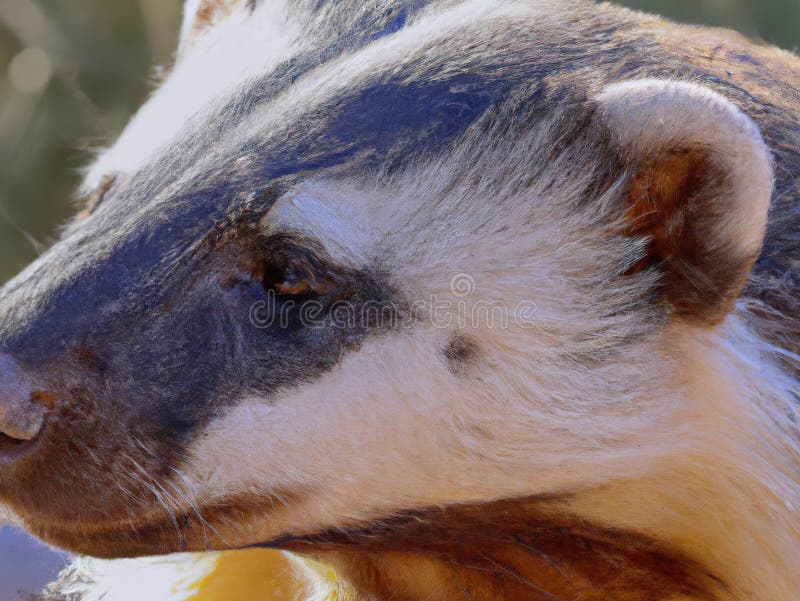 Close Up of Cute Honey Badger Over Grass, Created Using Generative Ai ...