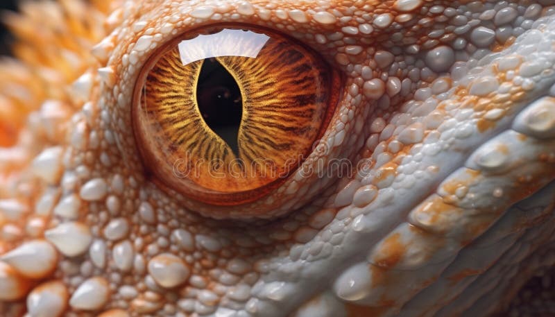 Close Up of a Cute Lizard Multi Colored Eye Generated by AI Stock Image ...