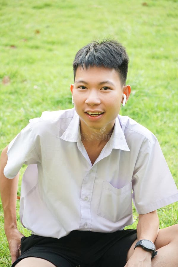 Cute man in nature garden stock image. Image of beautiful - 188986633