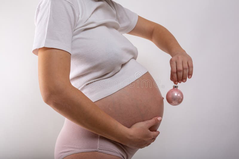 Close Up of a Cute Pregnant Belly Stock Photo - Image of belly, birth ...