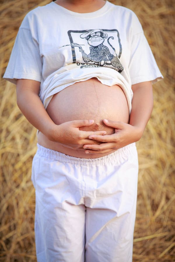 Close Up of a Cute Pregnant Belly Stock Photo - Image of motherhood ...