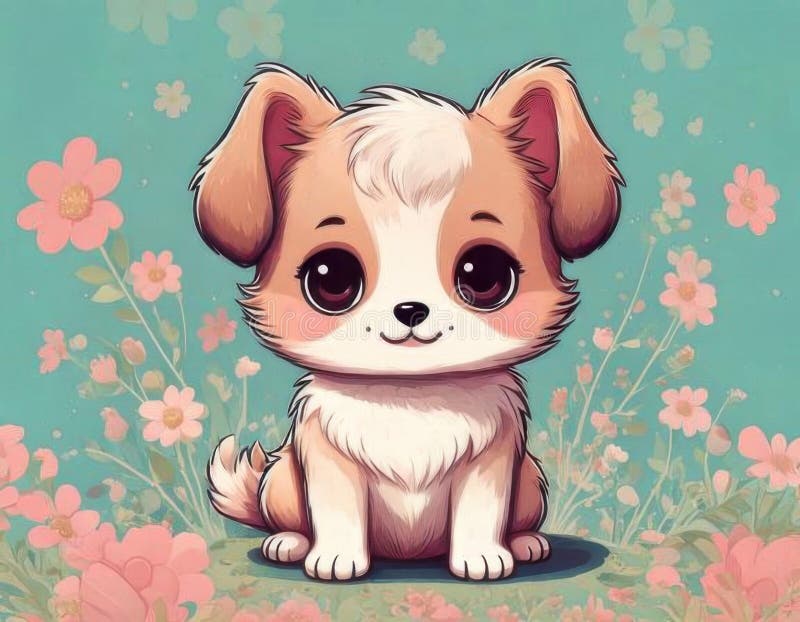 Close Up Cute Puppy Cartoon Stock Illustration - Illustration of ...