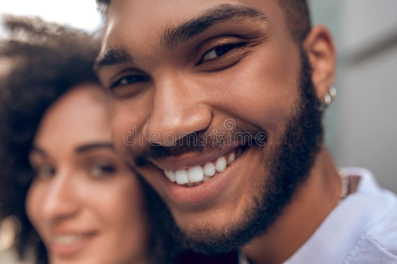 Close Up of a Cute Smiling Couple Stock Photo - Image of flirty ...