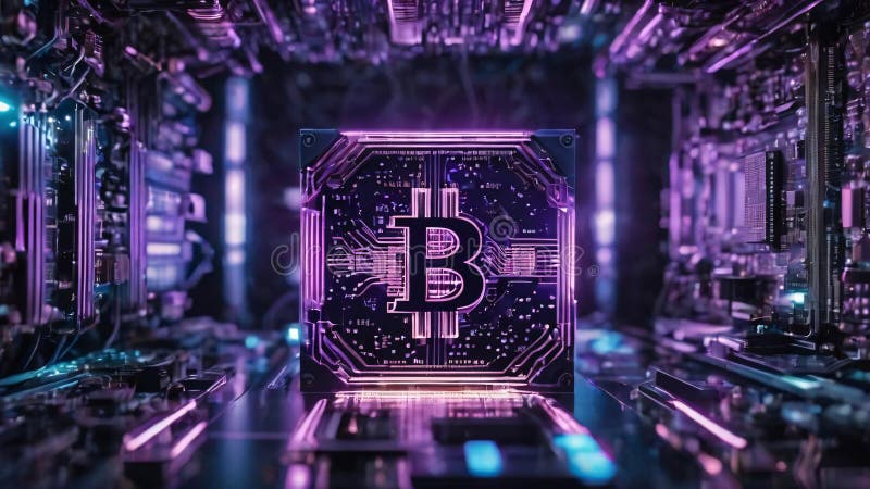 Close Up of a Cutting-edge Quantum Technology CPU for Mining Bitcoin ...