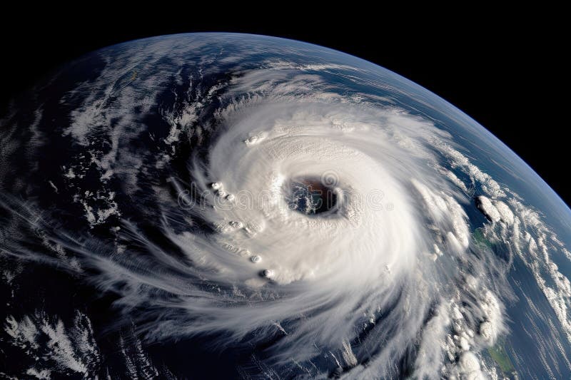 Close-up of Cyclone, Showing Its Powerful and Destructive Force Stock ...