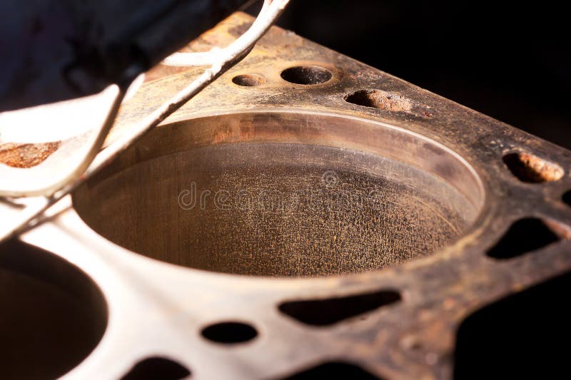 Close-up Cylinder of Old Rusty Engine Stock Photo - Image of iron ...