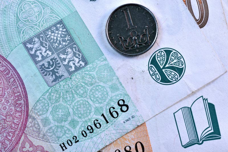 Close Up Czech Koruna Currency, Czech Republic Stock Image - Image of ...