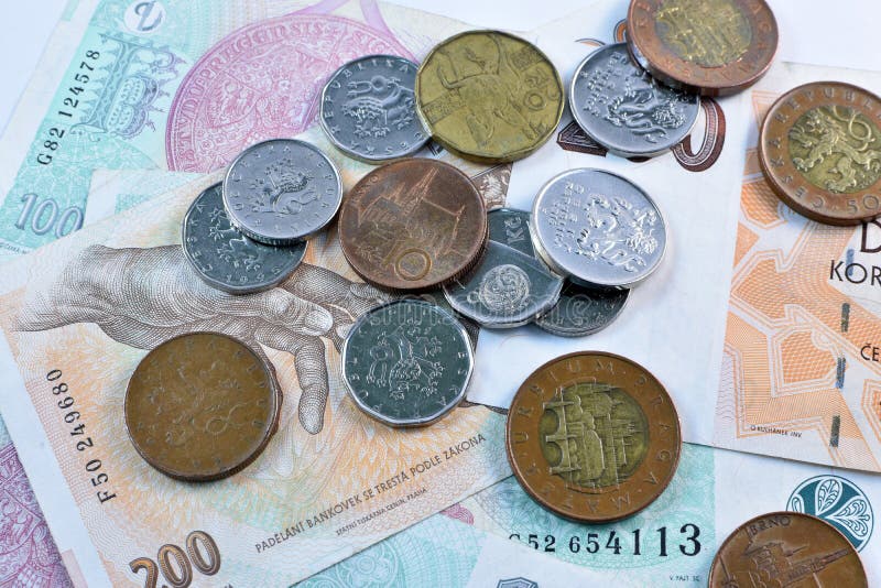 Close Up Czech Koruna Currency, Czech Republic Stock Image - Image of ...